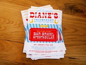 Diane's Circus-Inspired Bar Crawl Party Invitations