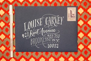 Envelope Address Hand Lettering Tutorial from Ladyfingers Letterpress