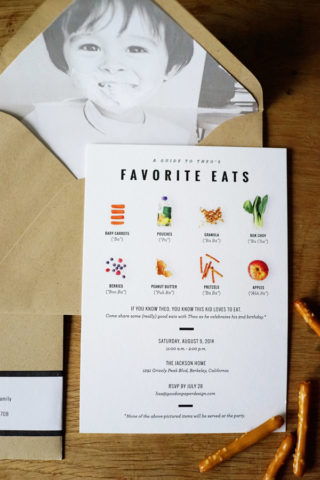 Foodie Birthday Party Invitations