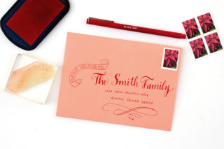 DIY Tutorial: Holiday Envelope Addressing Ideas