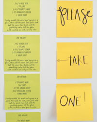DIY Post-itÂ® Notes Cocktail Party Menu