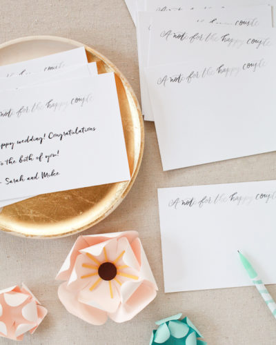 Printable Hand Lettered Watercolor Wedding Stationery