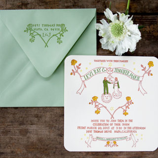 Jen + Levi's Alchemy-Inspired Wedding Invitations