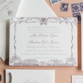 Versailles-Inspired Wedding Invitations