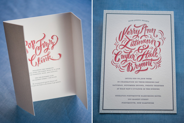 Kerry + Cuyler's Modern Calligraphy Wedding Invitations