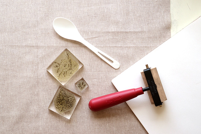 DIY Printed Fabric with Rubber Stamps