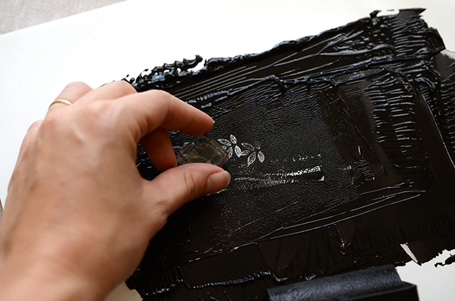 DIY Printed Fabric with Rubber Stamps