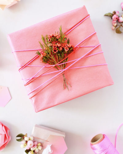 DIY Spray Painted Gift Wrap