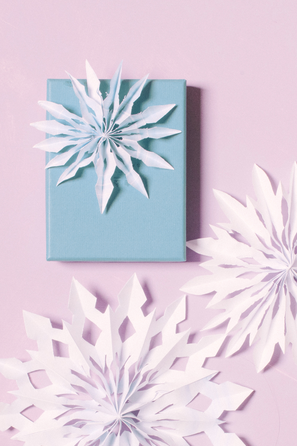 DIY Watercolor Paper Snowflake Gift Toppers