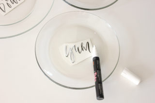 DIY Lettered Dinner Plates
