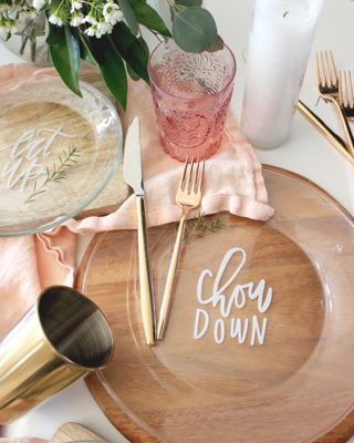 DIY Lettered Dinner Plates