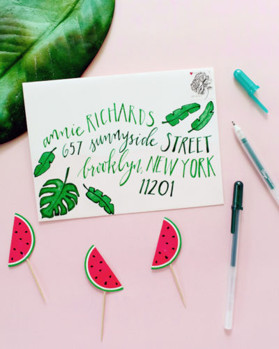 DIY Colorful Envelope Address Ideas