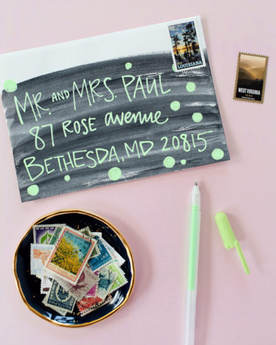 DIY Colorful Envelope Address Ideas