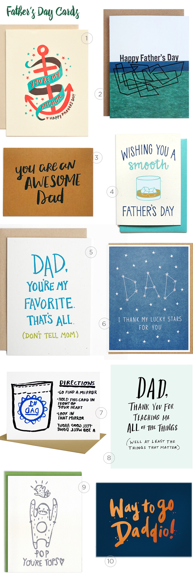 Seasonal Stationery: Father's Day Cards, Part 2