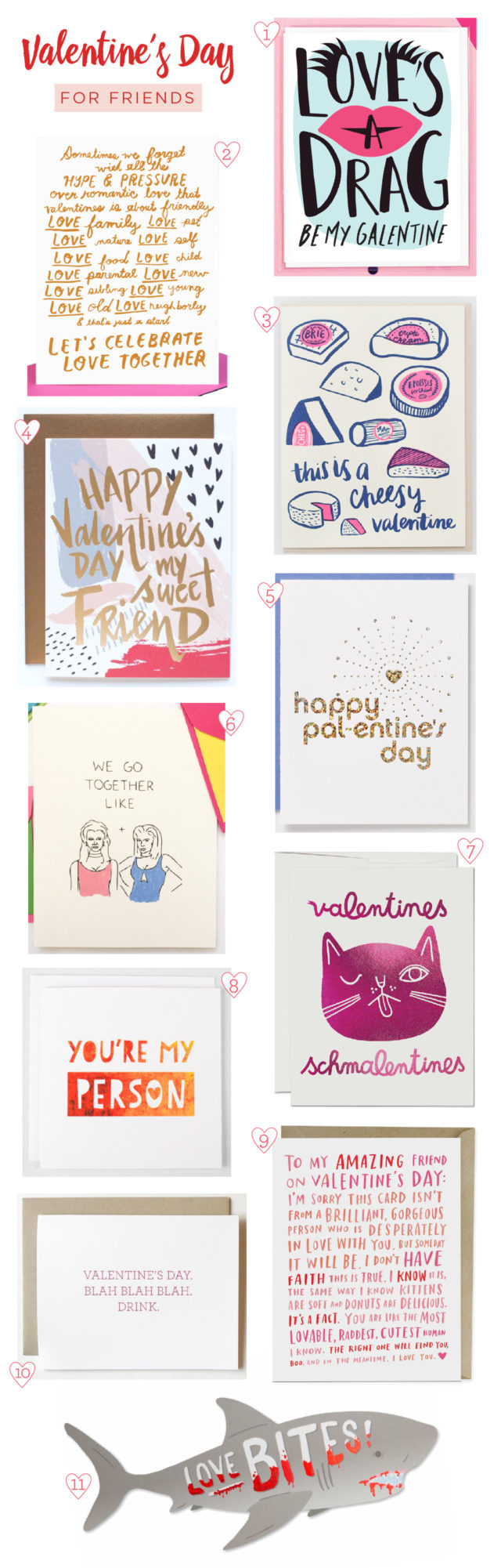 Seasonal Stationery: Valentine's Day cards for friends