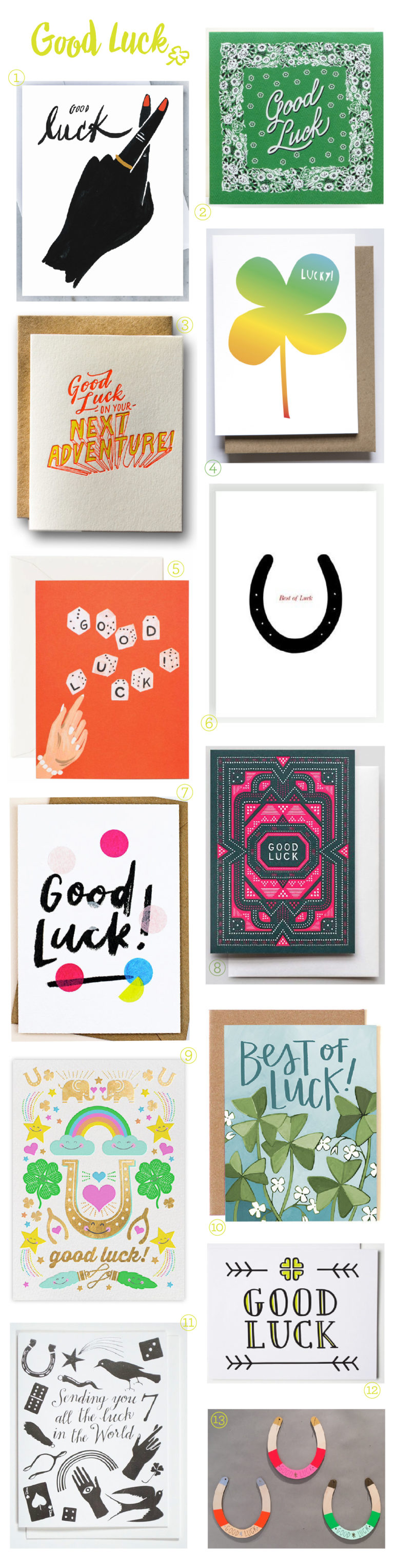 Stationery A-Z: Good Luck Cards