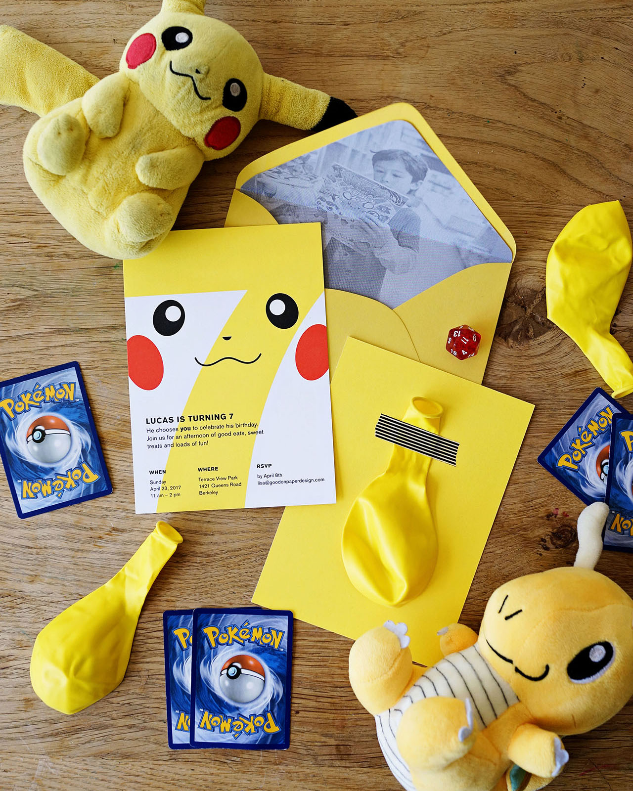 Lucas s Pokemon Birthday Party Invitations