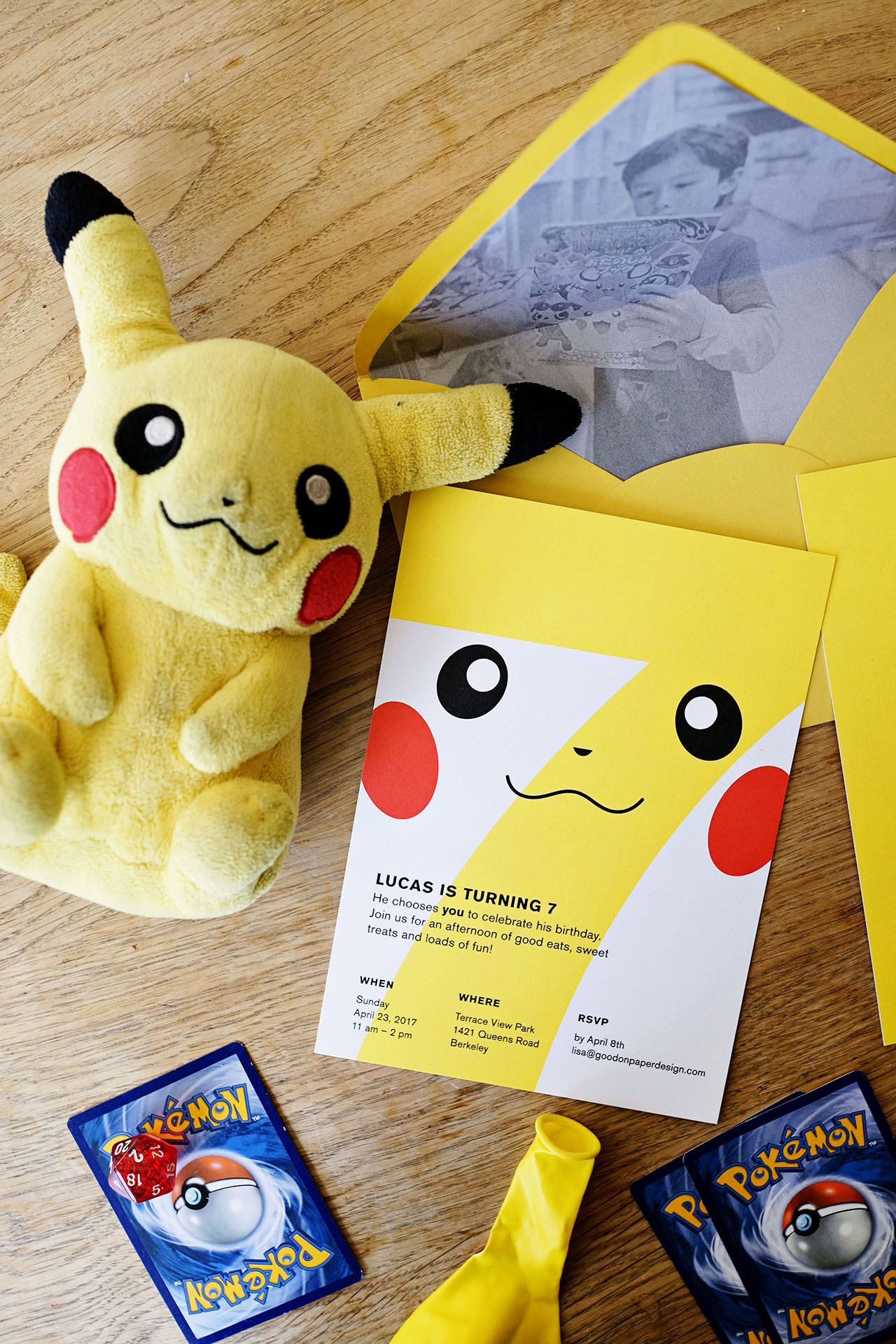 Lucas s Pokemon Birthday Party Invitations