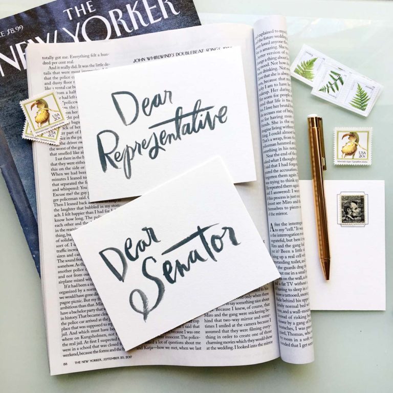 Printable Dear Senator / Dear Representative Postcards