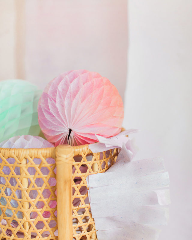 DIY Rainbow Watercolor Crepe Paper Backdrop