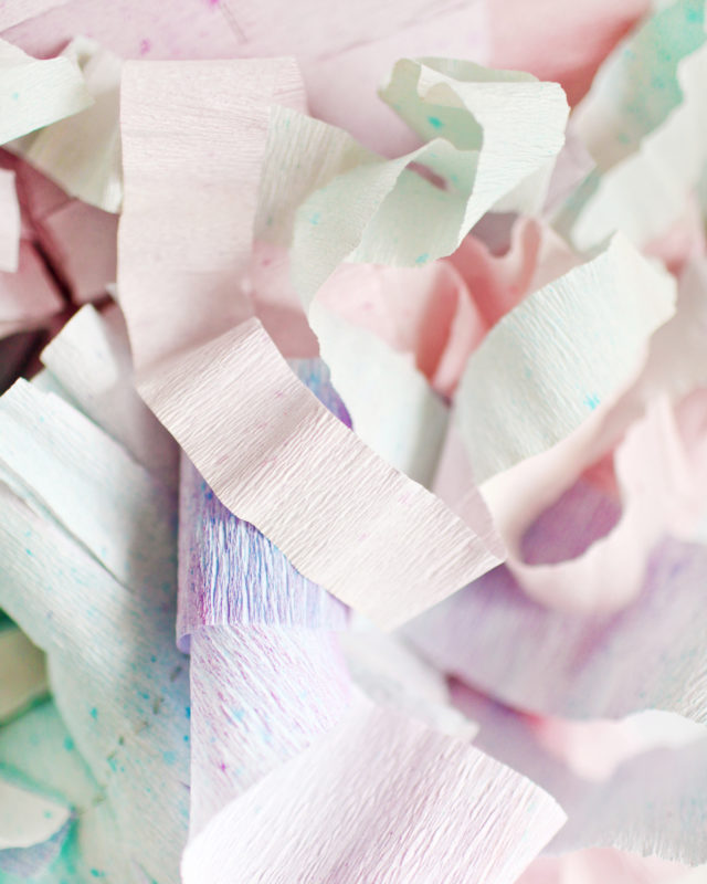 DIY Rainbow Watercolor Crepe Paper Backdrop