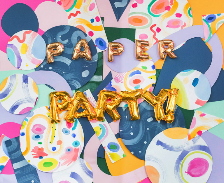 Paper Party 2018! Colorful Modern Abstract Art Party Inspiration