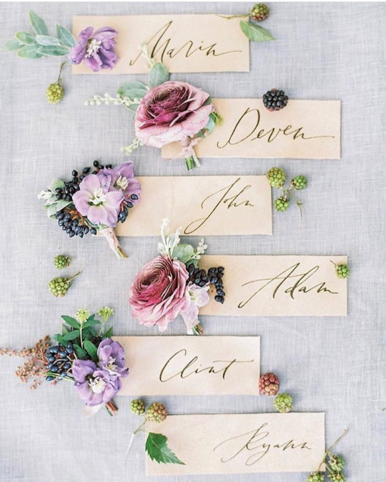 Nine Ways to Incorporate Calligraphy Into Your Wedding
