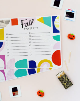 Printable Fall Bucket List!