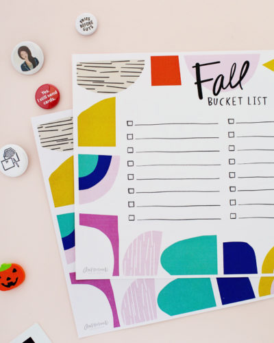 Printable Fall Bucket List!