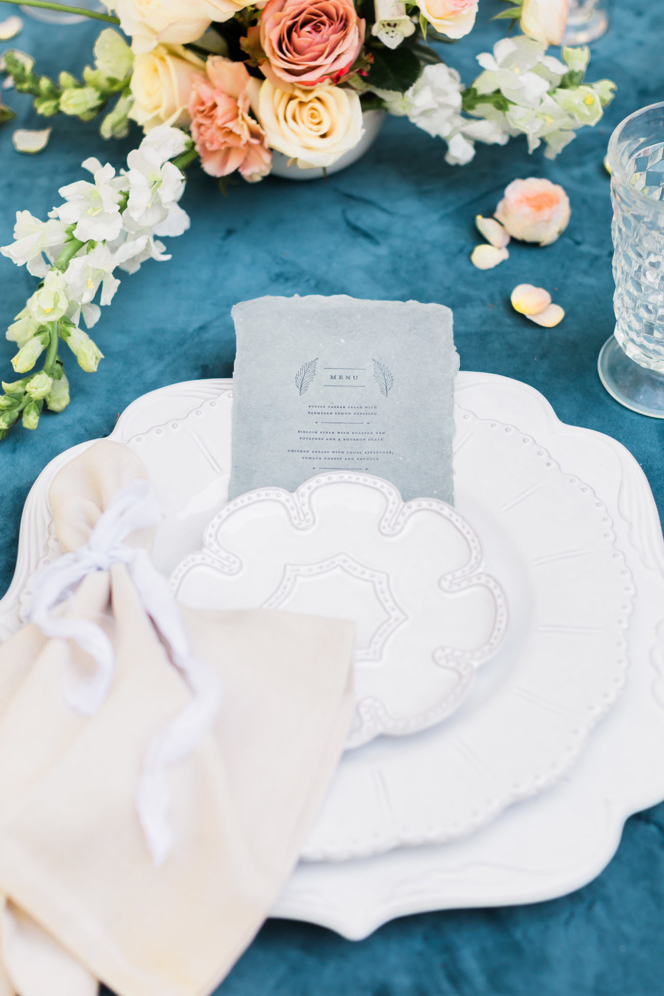 Organic Tropical Wedding Invitations on Handmade Paper